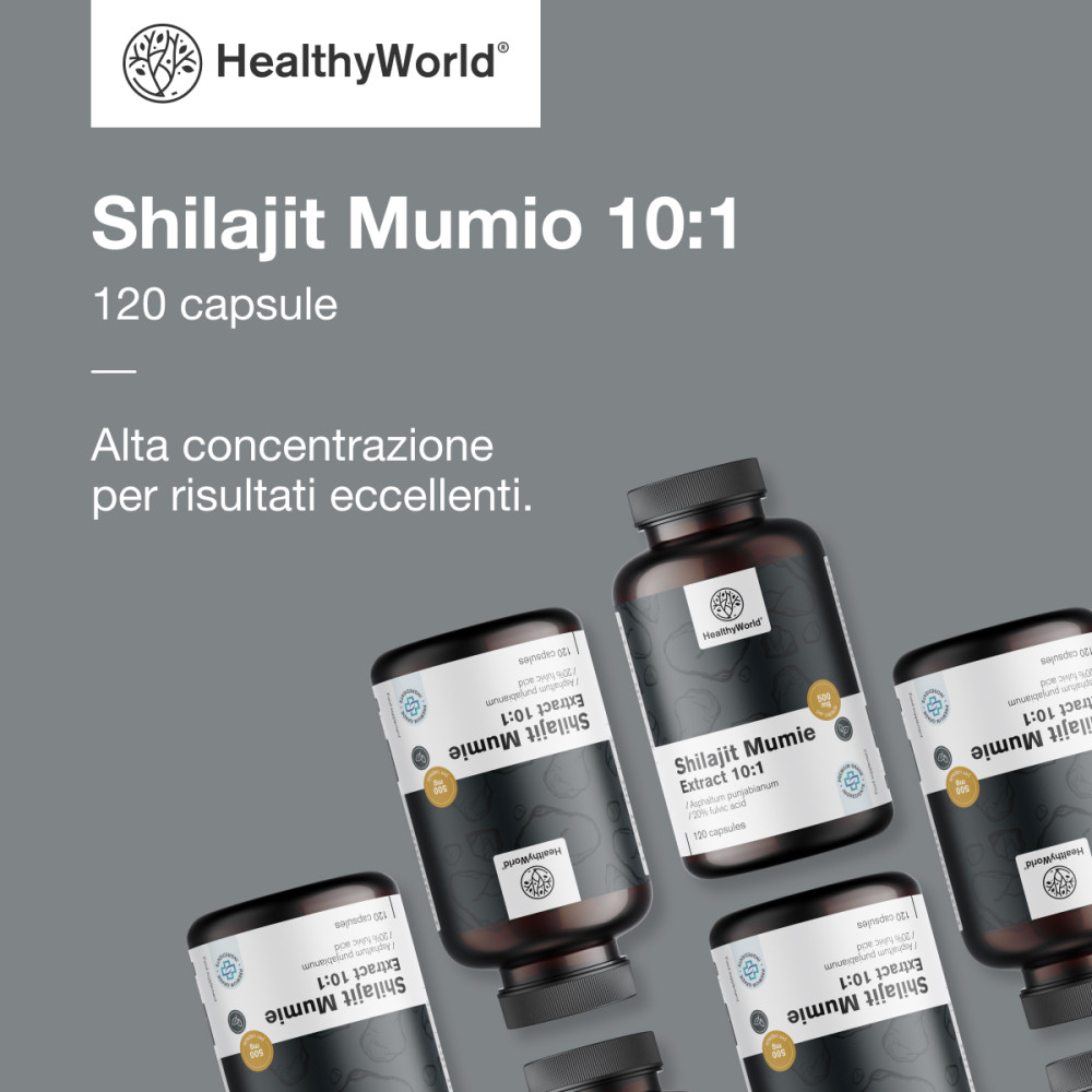 Shilajit Mumio Extract 10:1, 120 capsule - FutuNatura.it