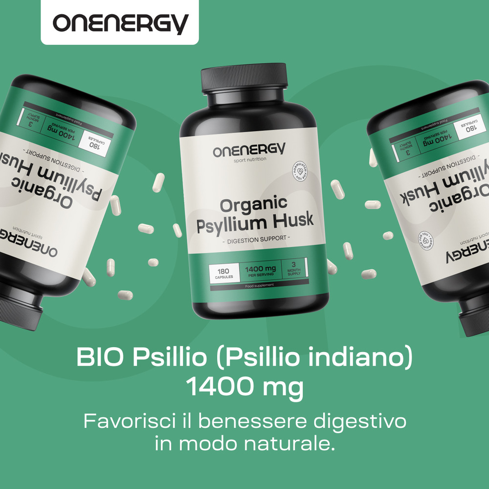 3x BIO Psillio (Psillio indiano) 1400 mg, totale 540 capsule ...